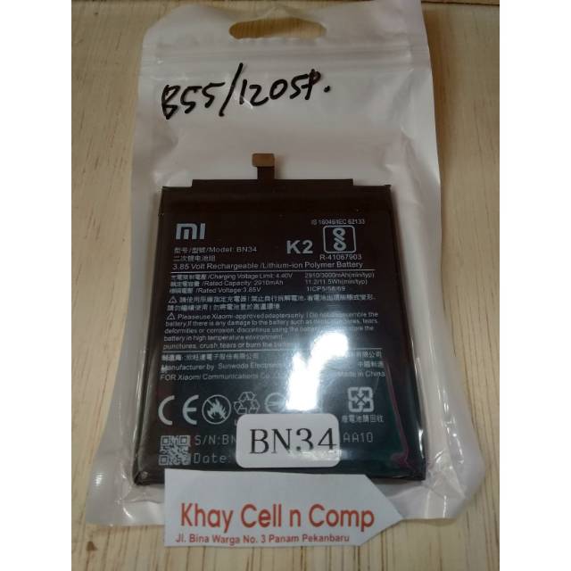 Jual BATERAI BN34 REDMI 5A 100% ORIGINAL | Shopee Indonesia
