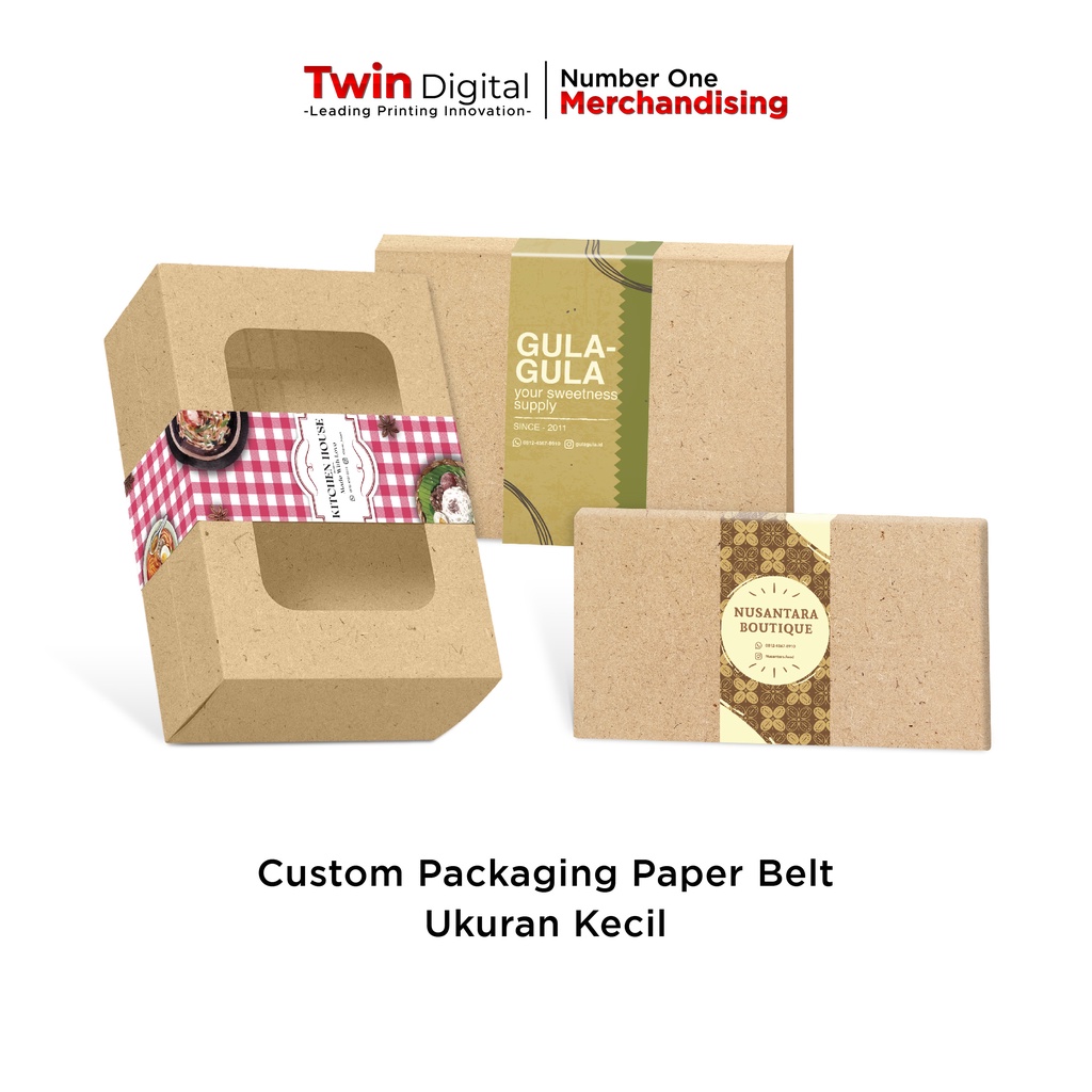 Jual Twindigital Custom Packaging Sleeve Makanan Label Hampers Segel ...