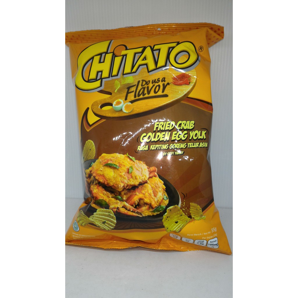 Jual Chitato Fried crab golden egg yolk rasa kepiting goreng telur asin ...