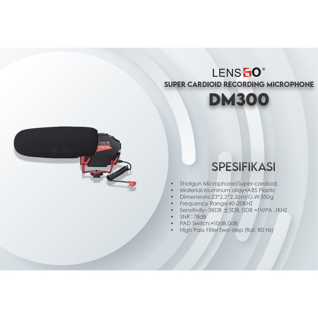 Jual Lensgo LYM-DM300 Super Cardioid Recording Microphone | Shopee ...
