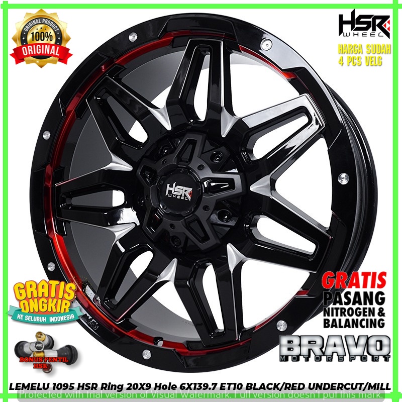 Jual Velg Mobil OFFROAD PAJERO FORTUNER Ring 20 HSR LEMELU lebar 9 pcd 6x139,7 ET10 FREE ONGKIR ...