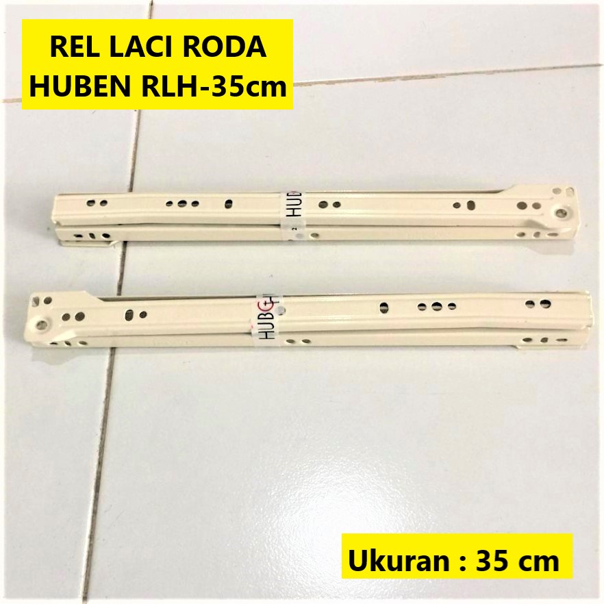 Jual REL LACI RODA HUBEN RLH 35cm PUTIH / DRAWER CABINET SLIDE BIASA ...