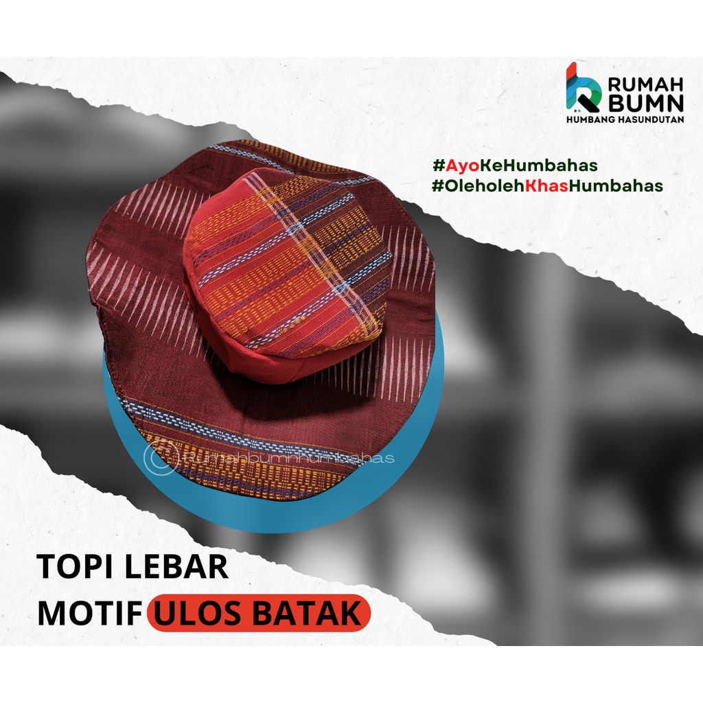 Jual TOPI LEBAR MOTIF ULOS BATAK/OLEH-OLEH KHAS HUMBAHAS - FREE ...