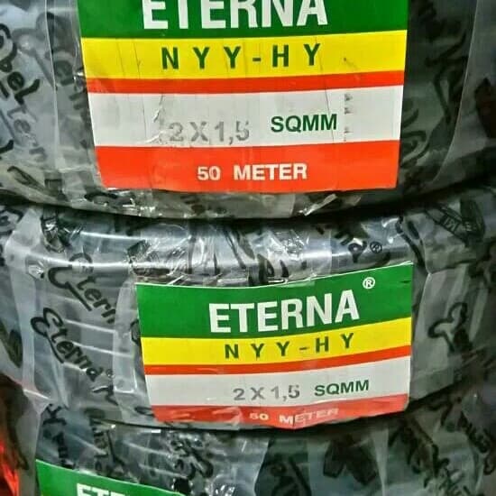 Jual Kabel Roll - Nyy-Hy 2X1,5 Eterna Serabut Kabel Eterna Serabut 2X1,5 @50M Satu Roll | Shopee ...