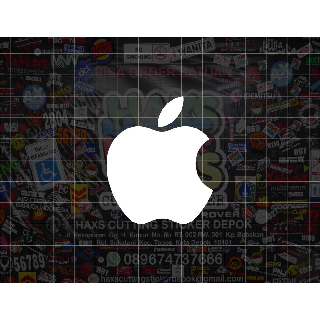 Jual Cutting Sticker Logo Apple Iphone Ipad Untuk Ukuran 6 Cm Untuk ...
