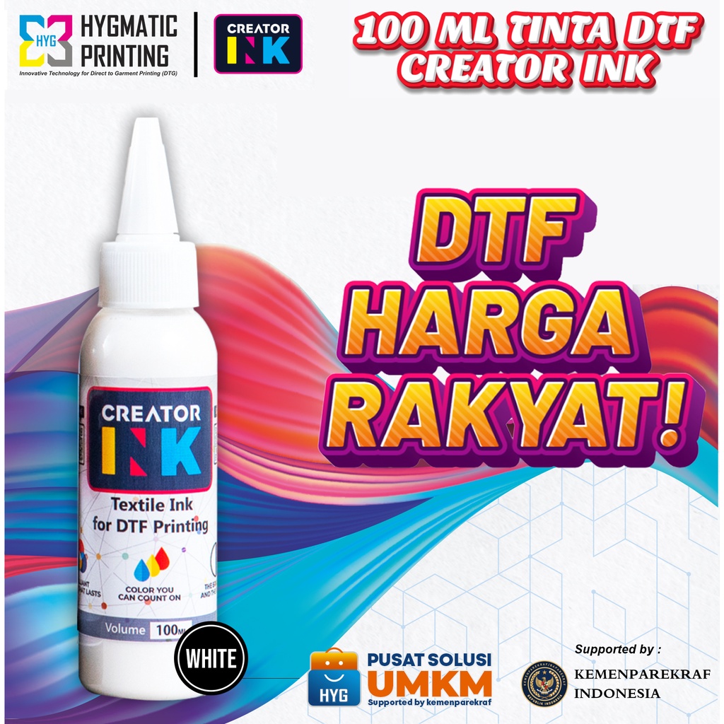 Jual Tinta DTF - Sablon Digital - CREATOR INK - 100 ML | Shopee Indonesia