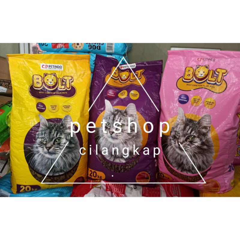 Jual Makanan Kucing Bolt Catfood 20kg All Variant (Go-jek only) promo ...