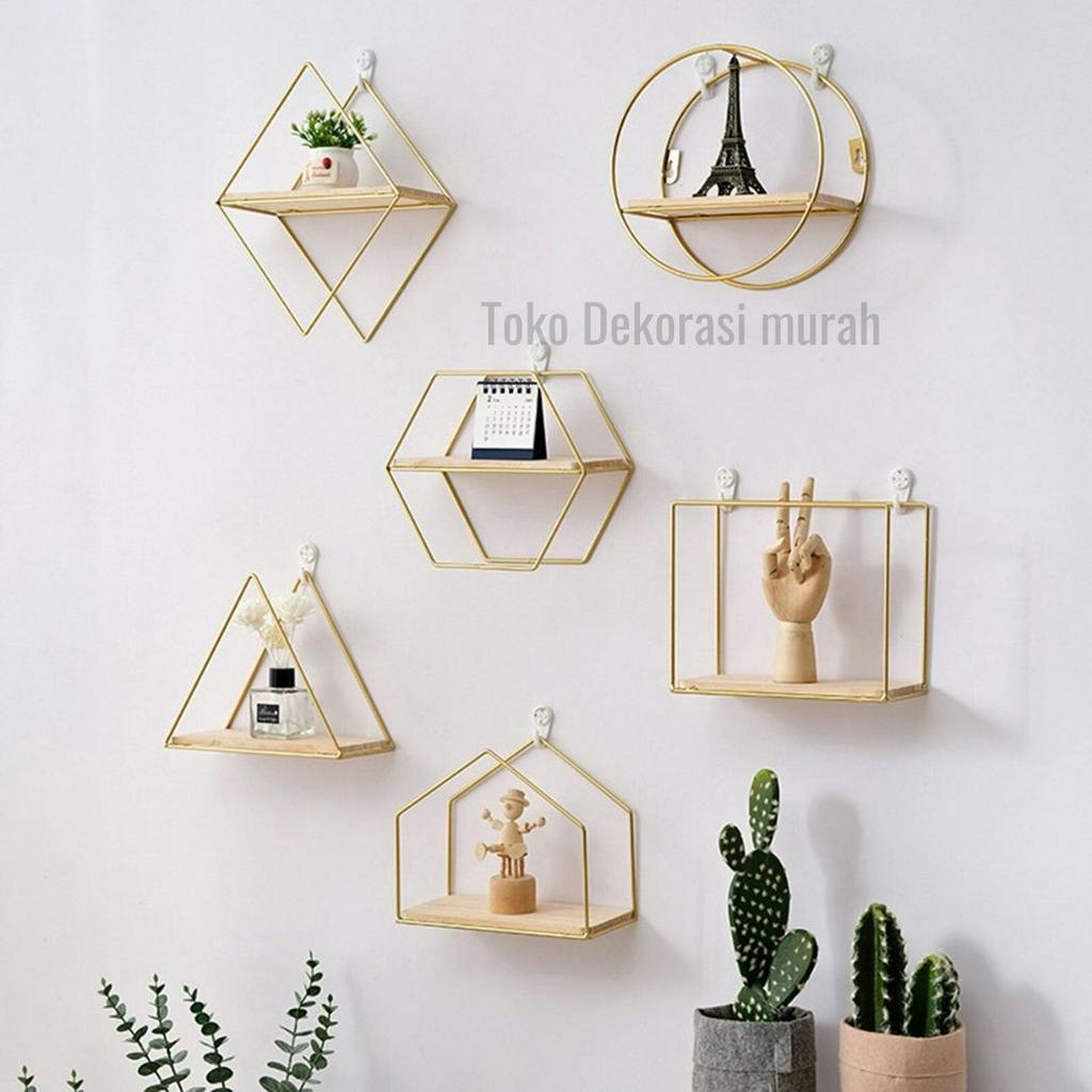 Jual Rak dinding besi minimalis / rak dinding aesthetic / Rak gantung ...