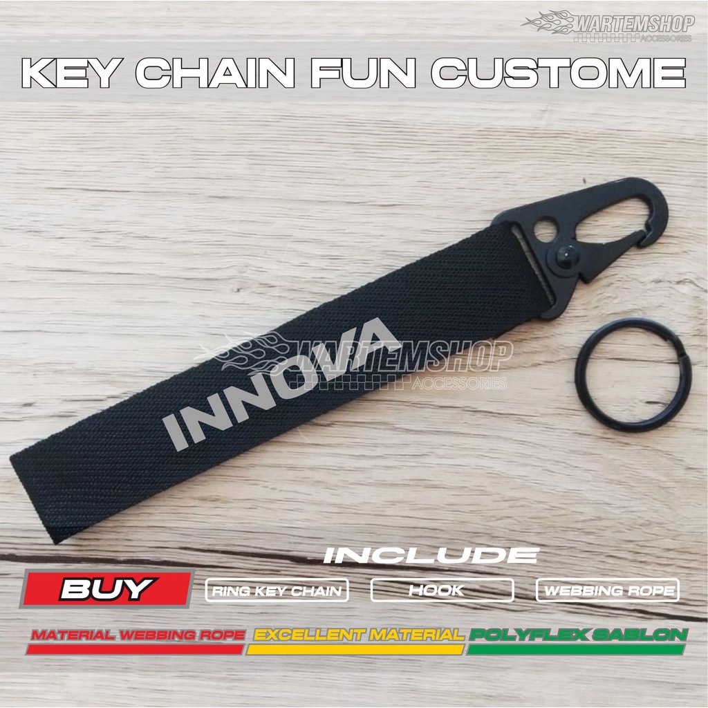 Jual GANTUNGAN KUNCI KEYCHAIN FUN INNOVA FONT GREY | Shopee Indonesia