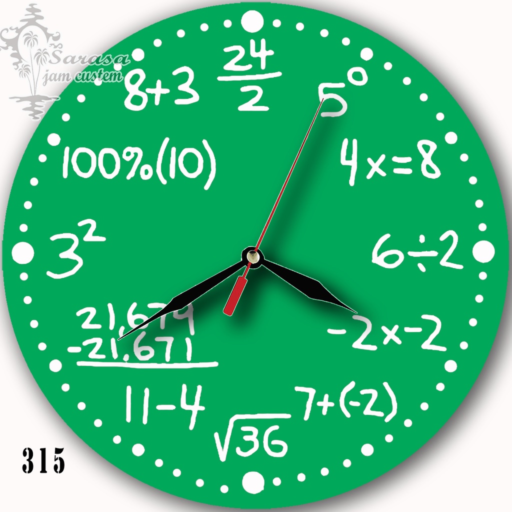Jual JAM DINDING CUSTOM RUMUS MATEMATIKA 315 | Shopee Indonesia
