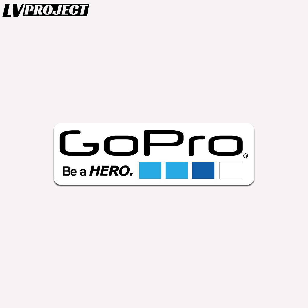 Jual Stiker Gopro Putih Panjang 10cm Laminasi Glossy Sticker Sponsor ...