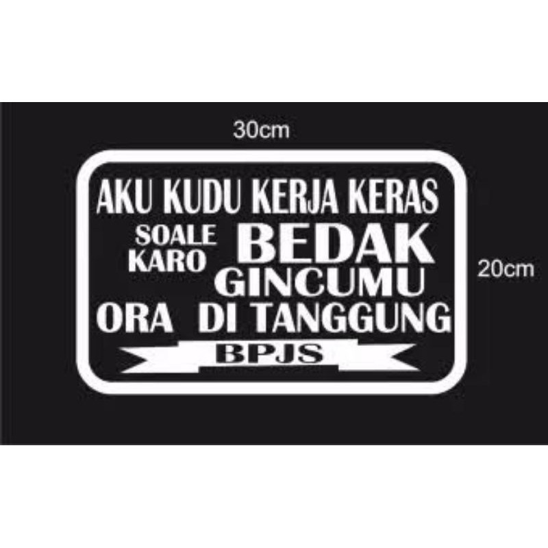 Jual Sticker kaca mobil/sticker kata kata/sticker motif tulisan/sticker ...