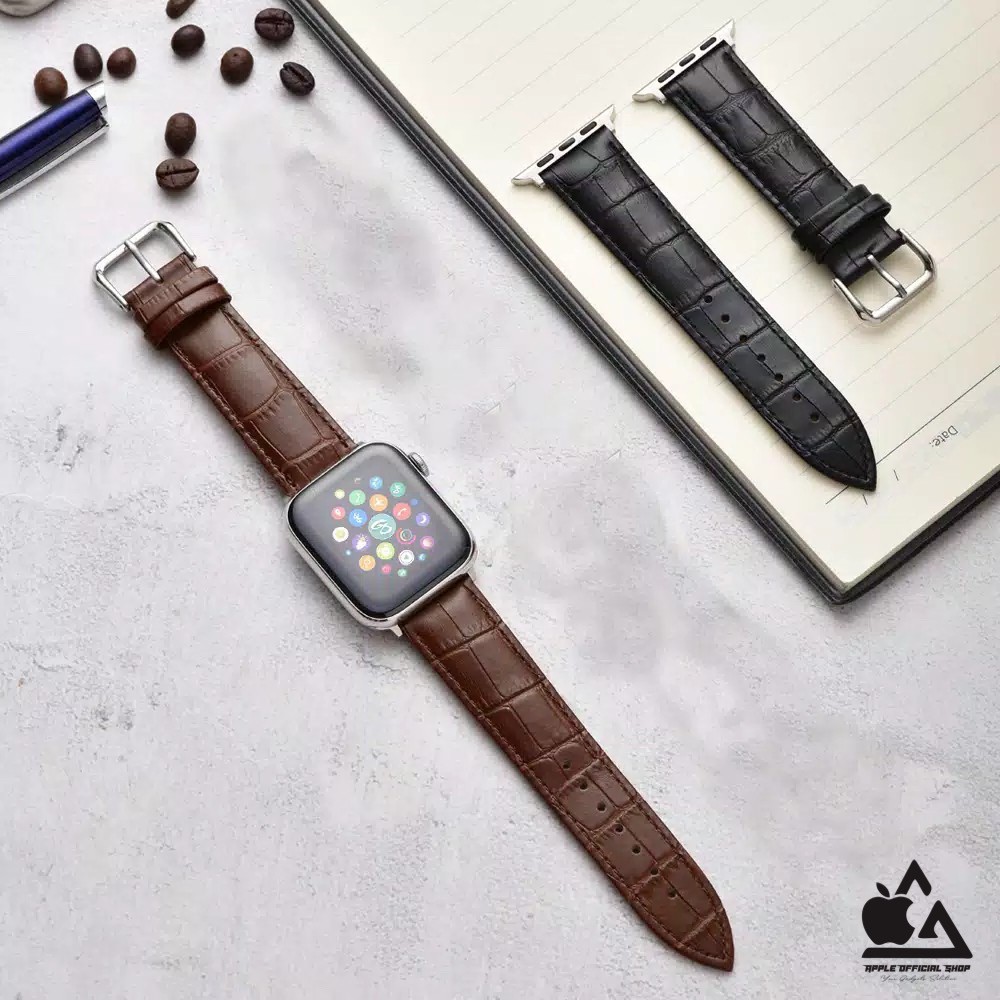 Jual Strap Leather Apple Watch 42mm 44mm Series 1 2 3 4 5 6 SE Tali ...