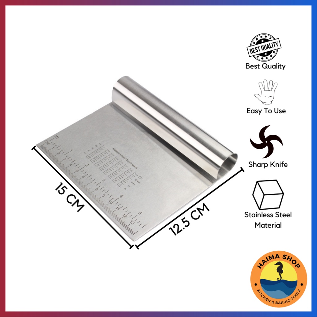 Jual SCRAPER BESI PEMOTONG ADONAN / SCRAPER STAINLESS / SCRAPER KUE ...