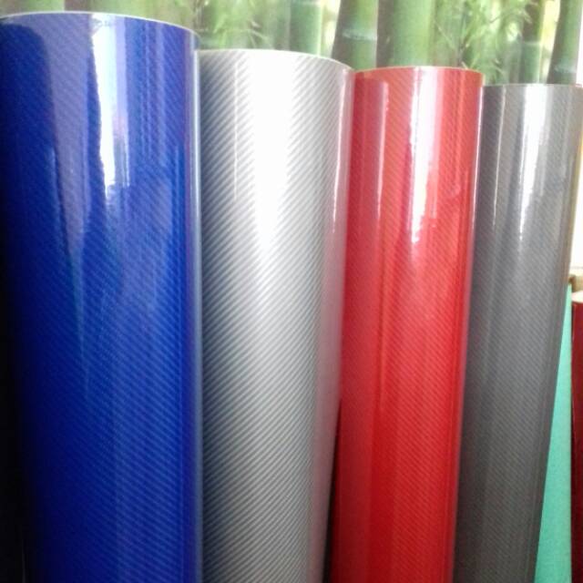 Jual STICKER/STIKER KARBON/CARBON/5D WARNA/BIRU/MERAH/ABU-ABU MUDA/ABU ...