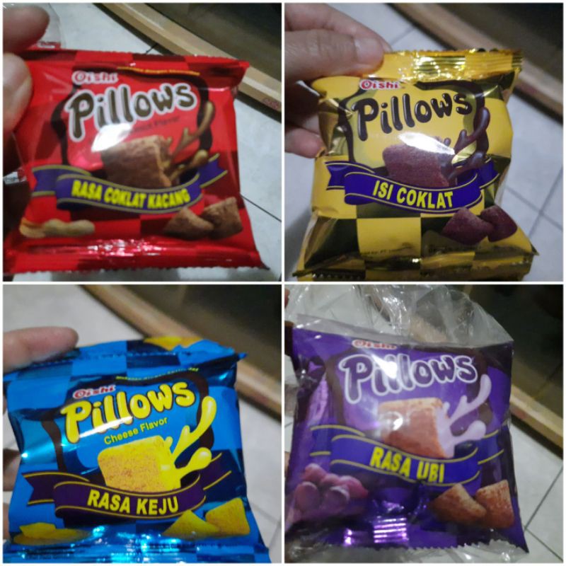 Jual Disc.50%. PILLOWS OISHI SNACK UBI/COKLAT KACANG/KEJU/COKLAT(isi ...