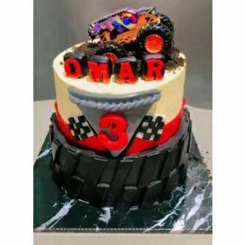 Jual Kue Ulang Tahun Tart Cake tema Truck Monster hotwheels truck ...