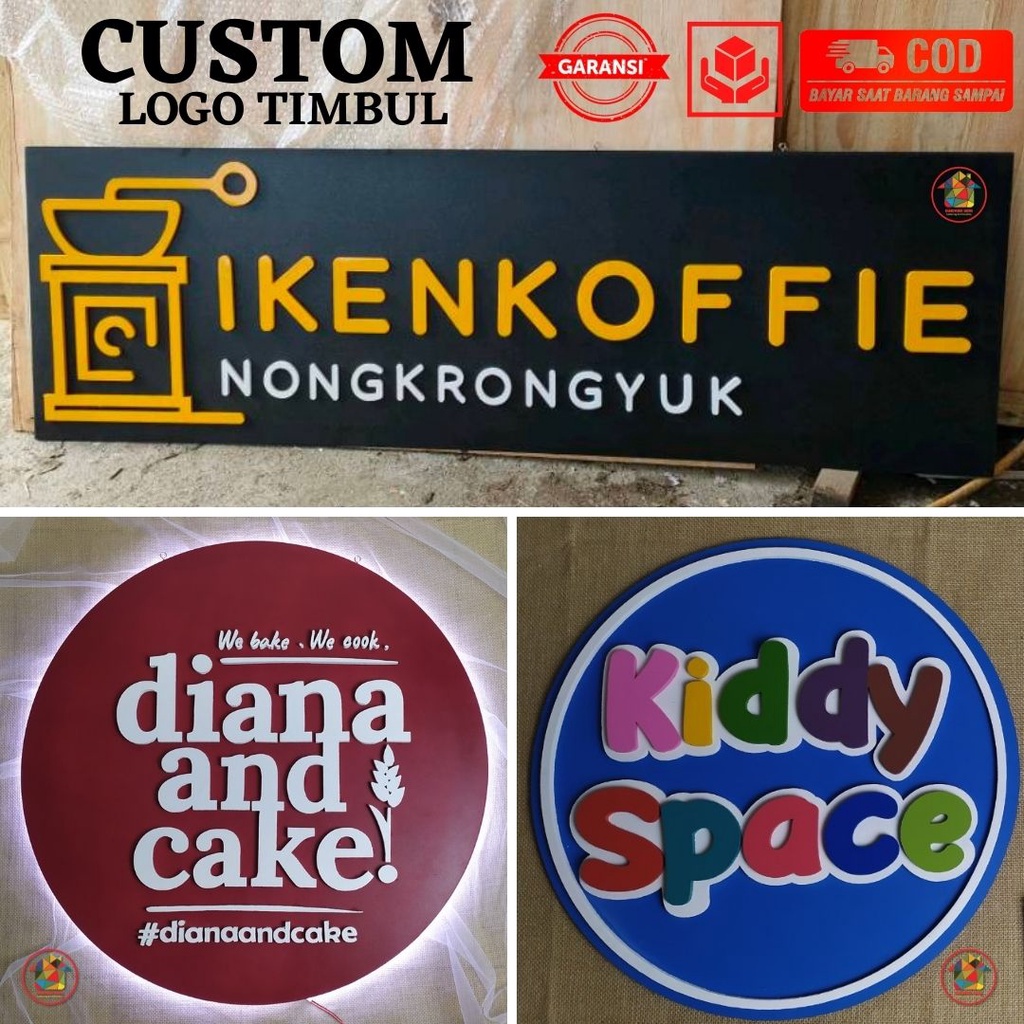 Jual Custom Logo Kayu / Logo Kayu / Papan Iklan Logo Kayu / Tulisan ...
