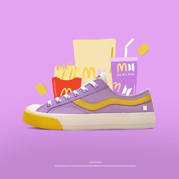 Jual SEPATU VENTELA BTS X MCD CUSTOM | Shopee Indonesia