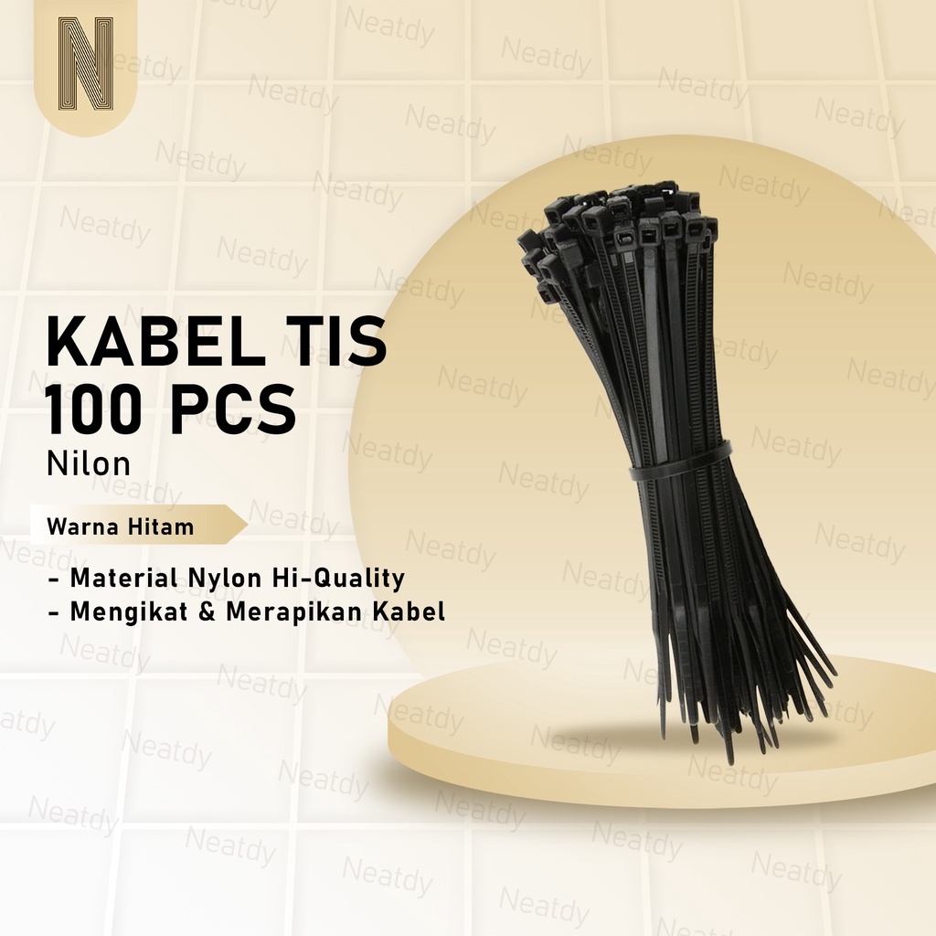Jual Kabel Tis 20 cm 100 mm Cable Ties Tie Nylon Nilon Besar Hitam 100 ...