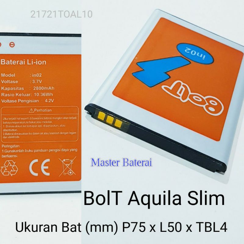 Jual Baterai Modem UltraLte Bolt Aquila Slim Wifi Mifi Model in02 in-02 In01 in-01 ORI | Shopee ...