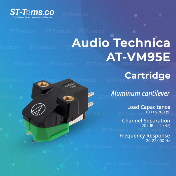 Jual Audio-Technica AT-VM95E Cartridge Turntable | Shopee Indonesia