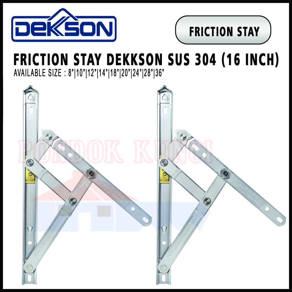 Jual Engsel Jendel Casement Dekson 16 Inch Friction Stay Dekkson Kesmen ...