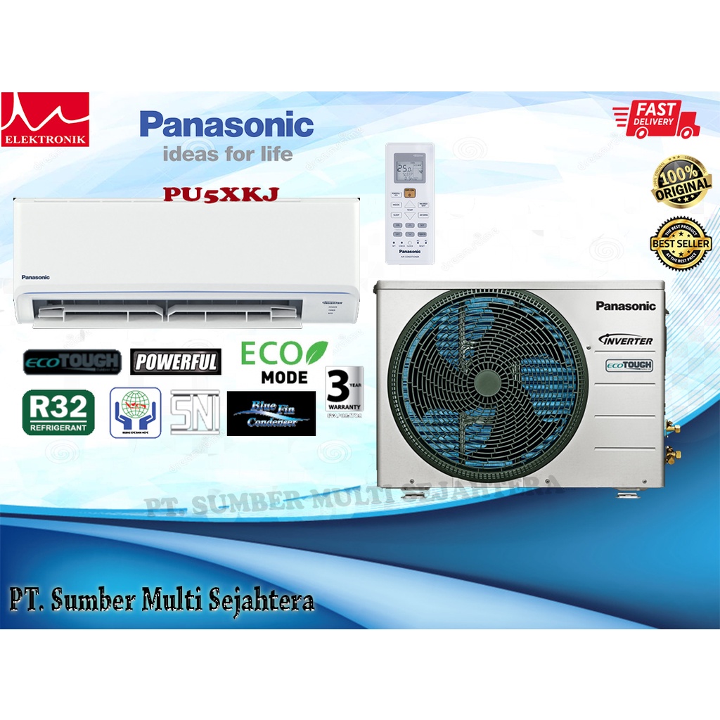 Jual AC Panasonic Inverter R32 1/2 PK CS-PU5AKJ / PU5AKJ | Shopee Indonesia