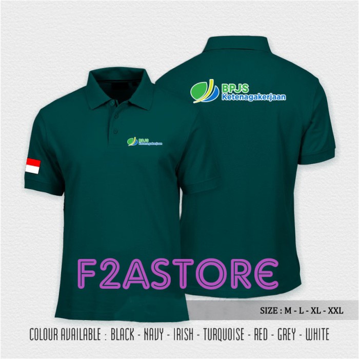 Jual Kaos Kerah Model Baju Kerah BPJS Ketenagakerjaan F2ASTORE | Shopee ...