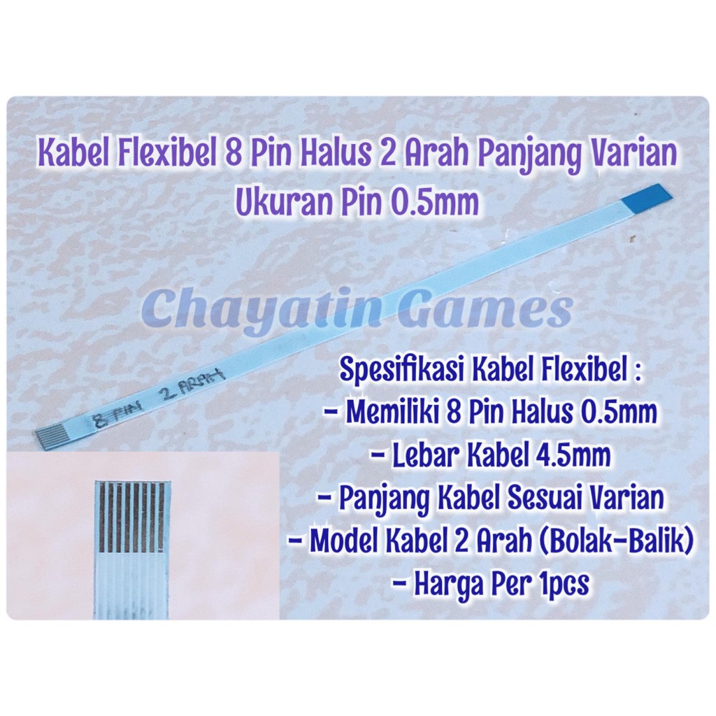 Jual Kabel Flexibel 8 Pin Halus 2 Arah Panjang Sesuai Varian Ukuran Pin ...
