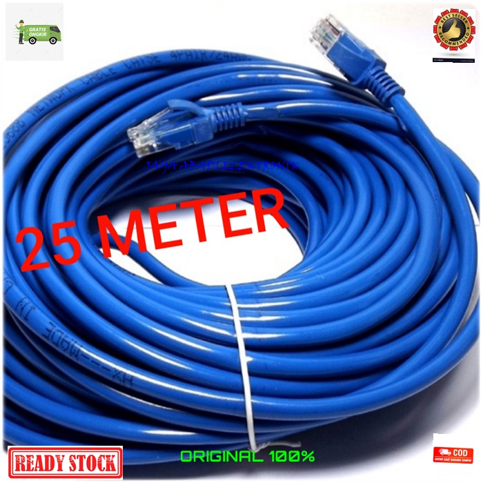 Jual G567 ORI KABEL LAN RJ45 25 METER CAT5 UTP INTERNET WIFI HOTSPOT ...