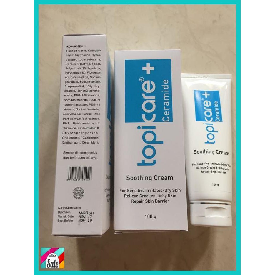Jual Tekapwajah- Topicare + Ceramide Soothing Cream 100 Gr -Asliii ...