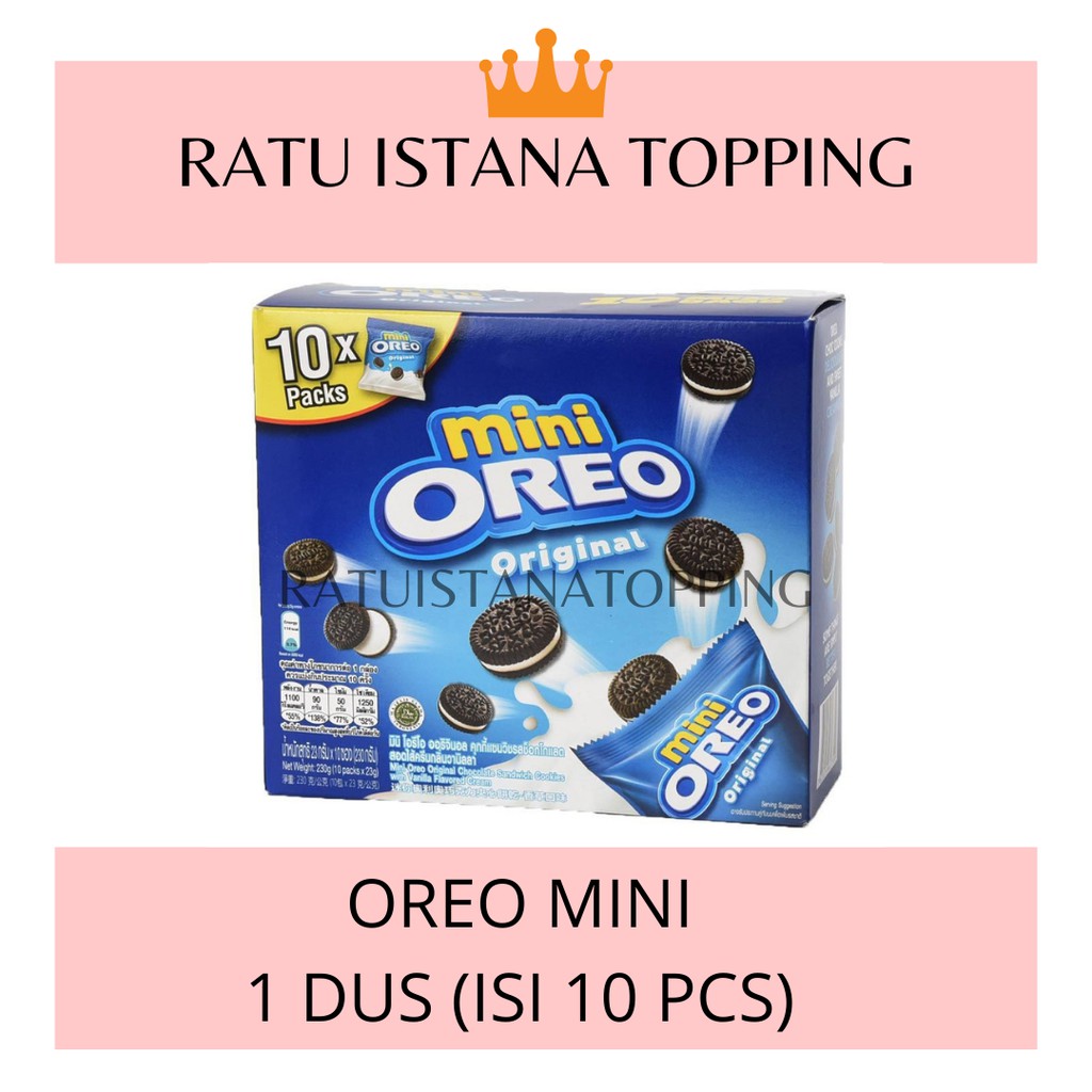 Jual MINI OREO 1 DUS ISI 10 PCS-BISKUIT OREO MINI TOPPING | Shopee ...