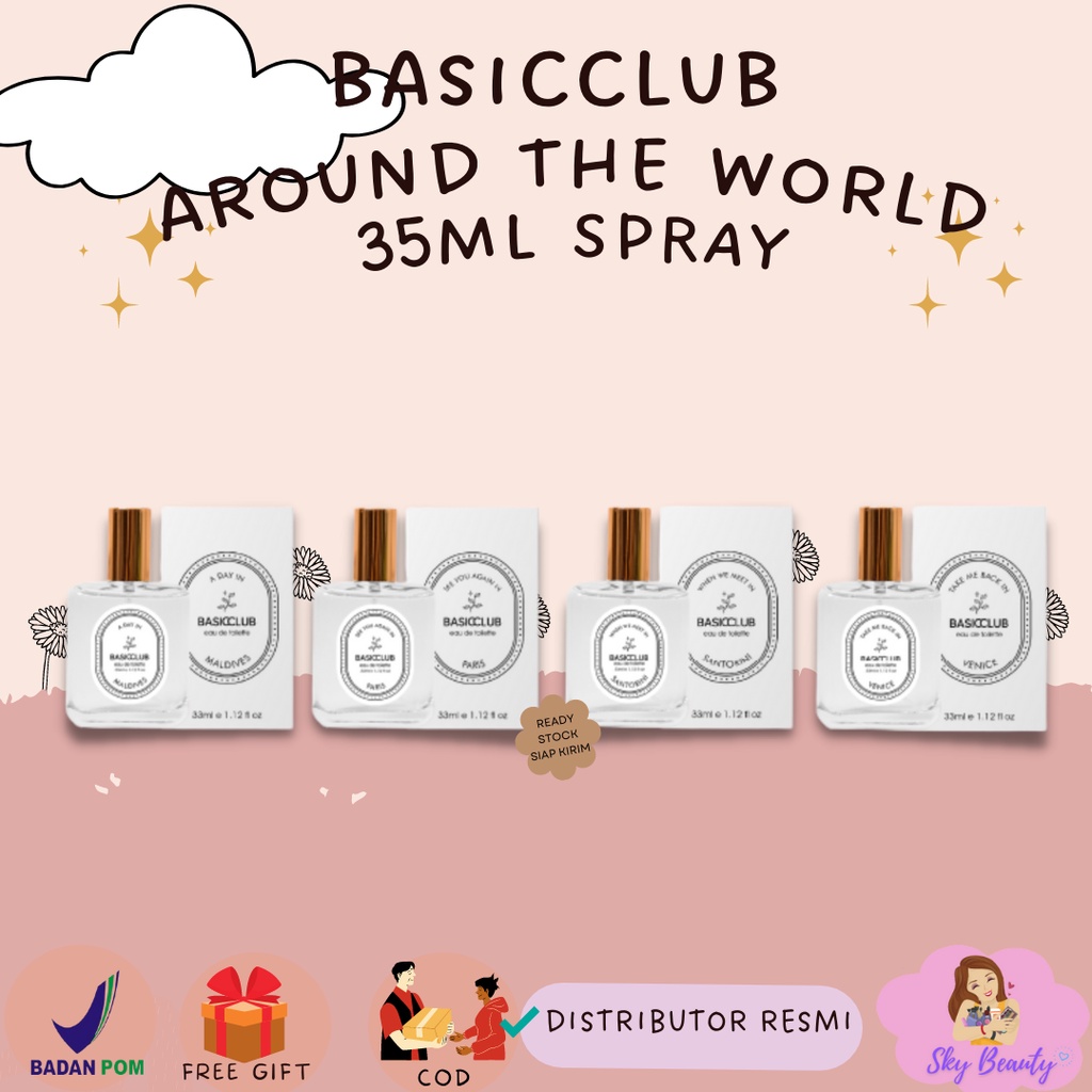 Jual BASICCLUB PARFUME AROUND THE WORLD 35ML SPRAY (READY) | Shopee ...