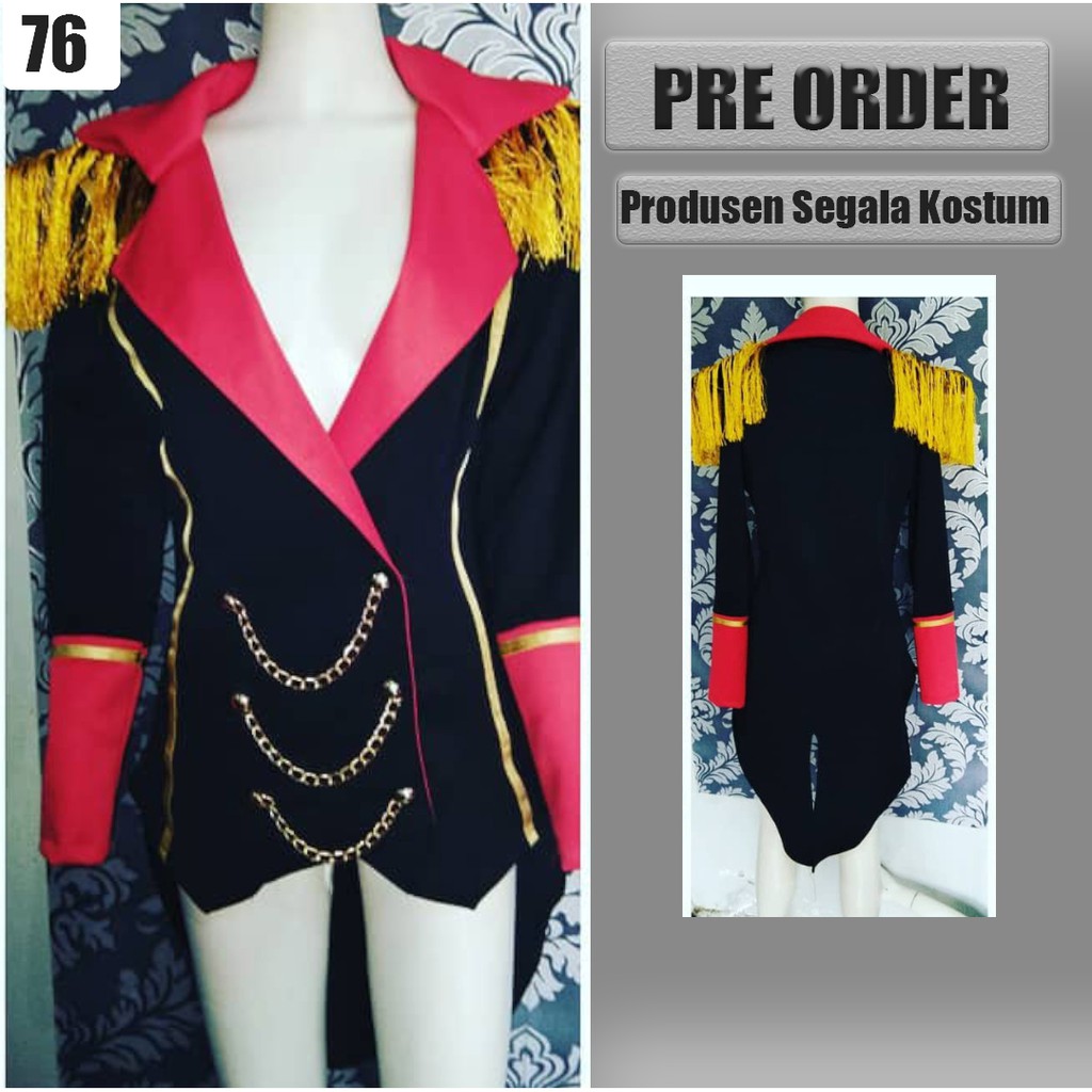 Jual [PRE ORDER] Kostum Cosplay Jas Mayoret Pesulap Singer Dancer Dj ...