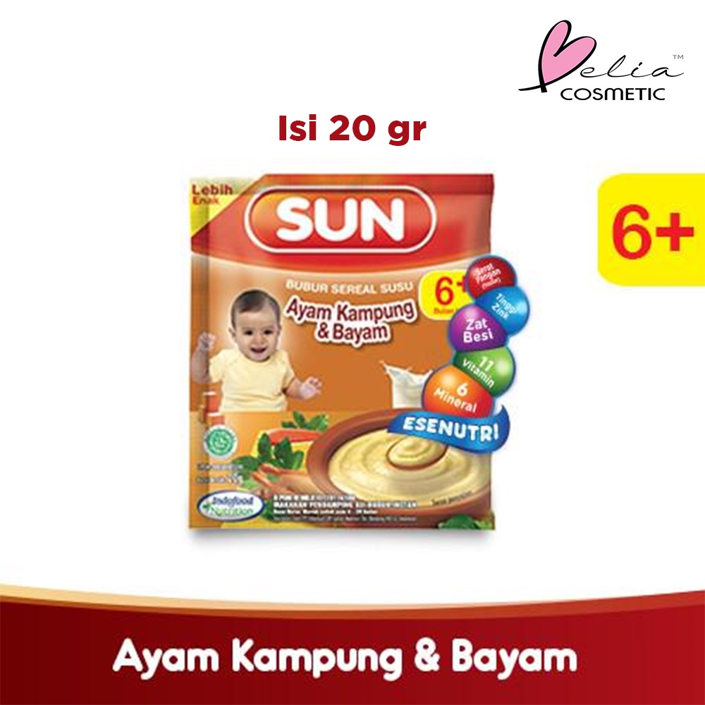Jual BELIA SUN Bubur Sereal Susu Marie Biscuit | SACHET 20g 80g 120g ...