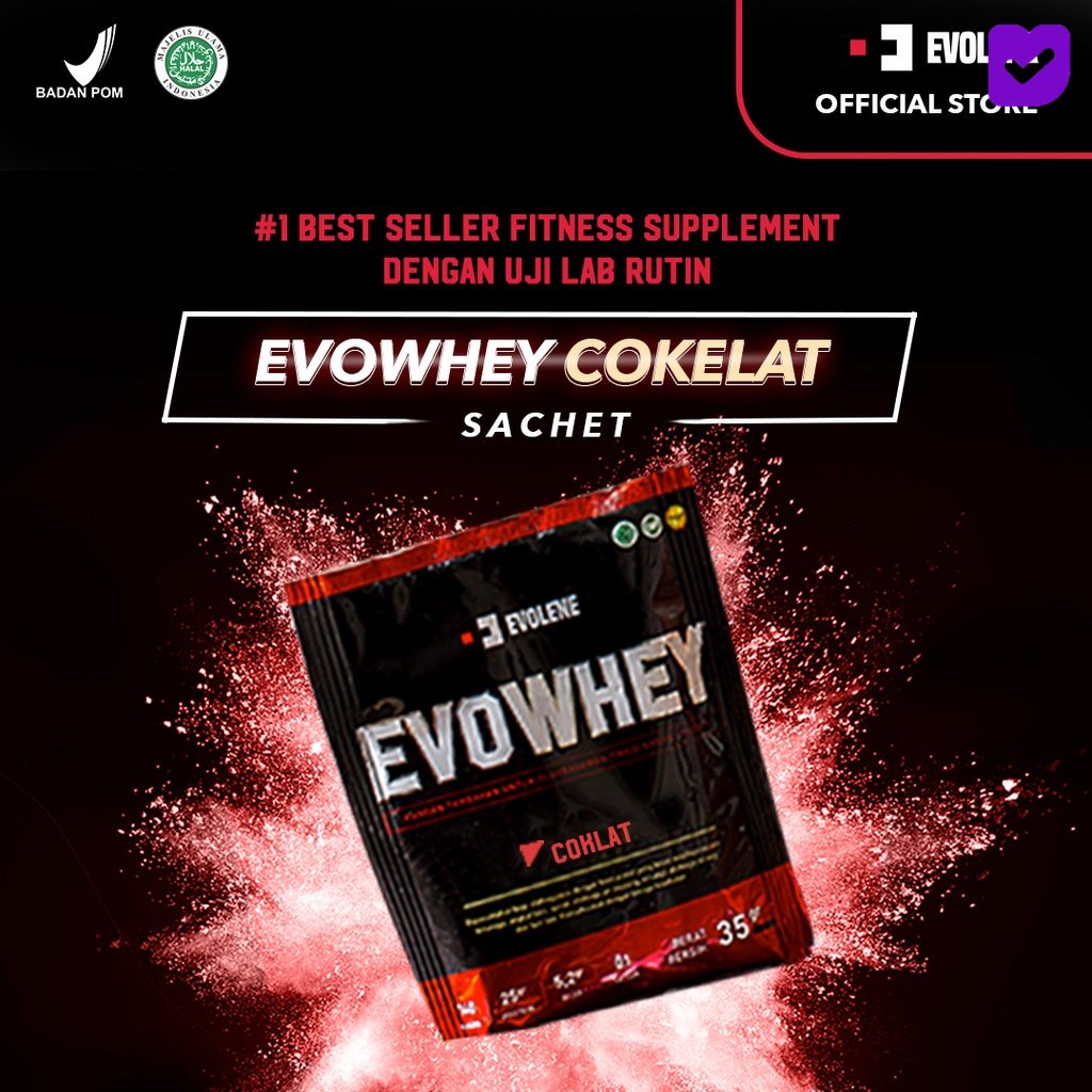 Jual Evowhey Coklat SACHETAN - Suplemen fitness pembentuk Otot ...