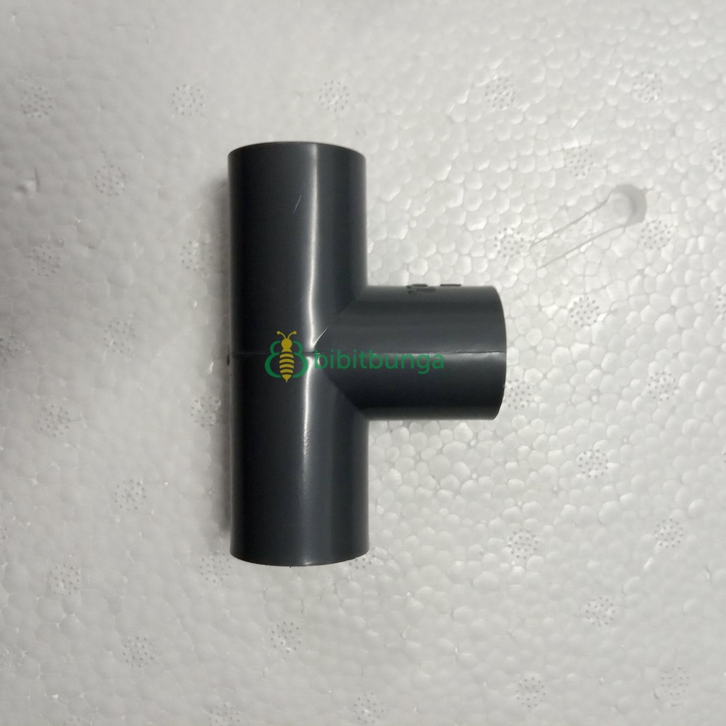 Jual Tee Pipa PVC 1/2 inch Abu Fitting Sambungan Konektor T Pralon ...