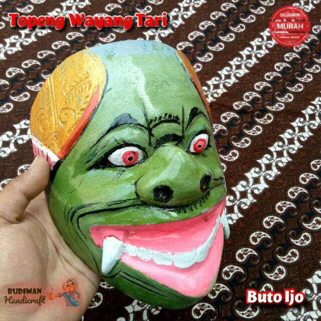 Jual Topeng Wayang Tari Klana Karakter Buto ijo | Shopee Indonesia