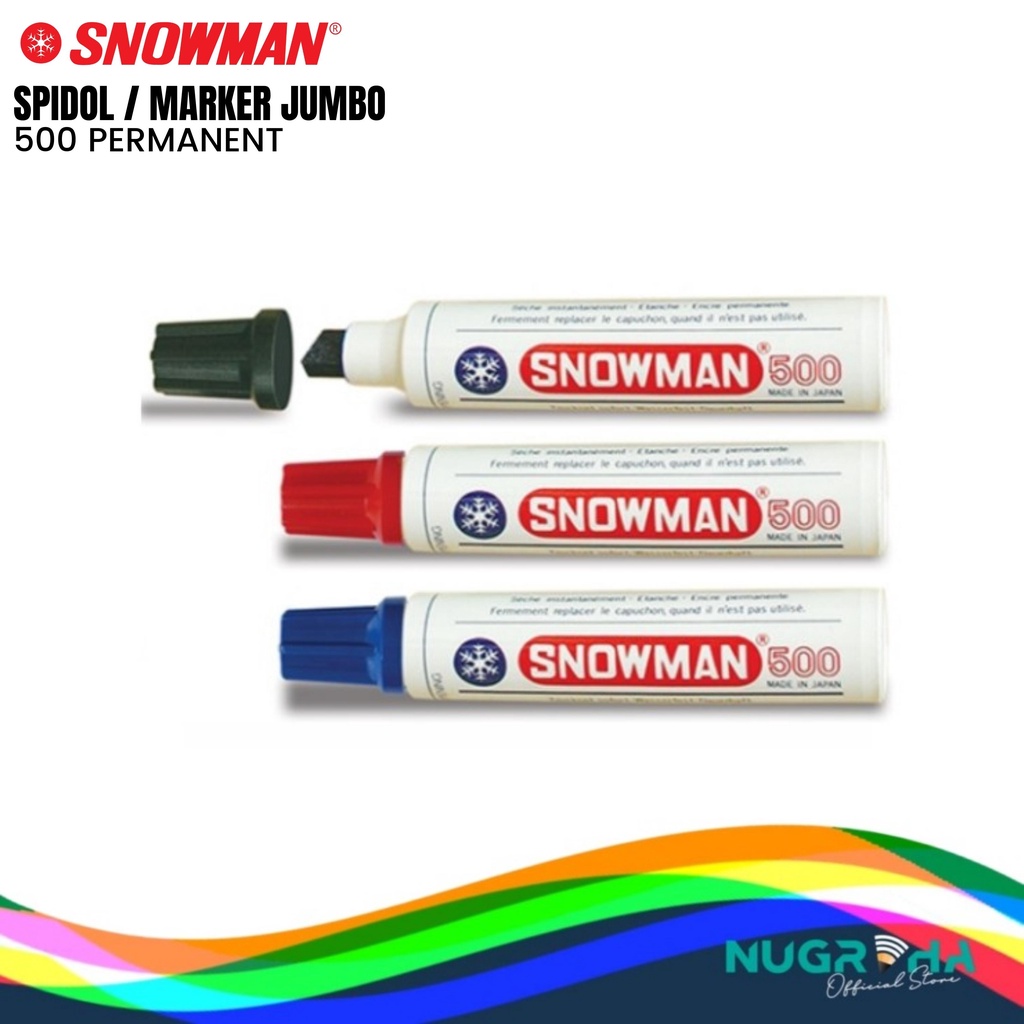 Jual SNOWMAN SPIDOL / MARKER JUMBO 500 PERMANENT | Shopee Indonesia