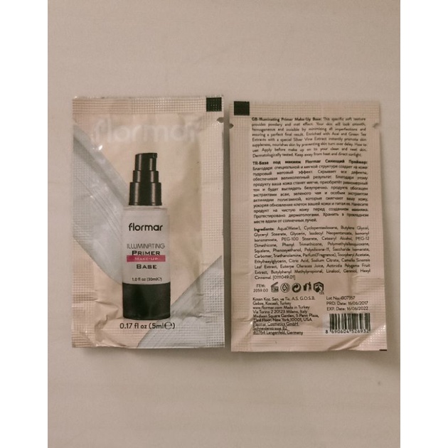 Jual FLormar Sachet ILLUMINATING PRIMER MAKEUP BASE 5ml | Shopee Indonesia