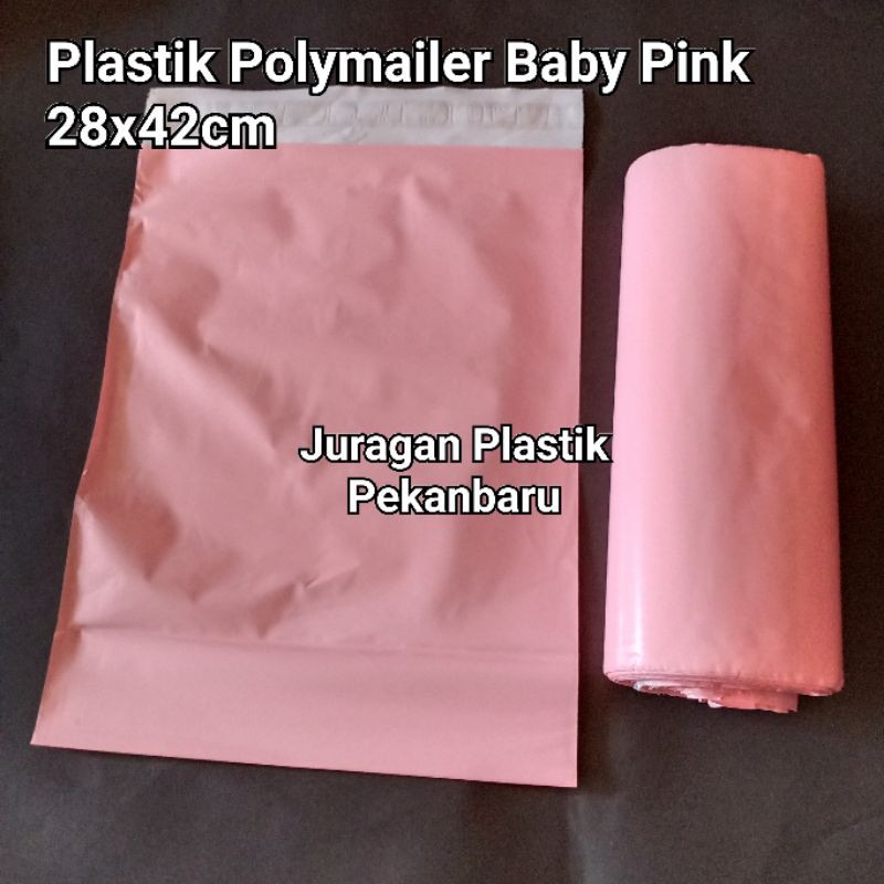 Jual 28x42 BABY PINK / PEACH Plastik Polymailer Online Shop / Plastik ...