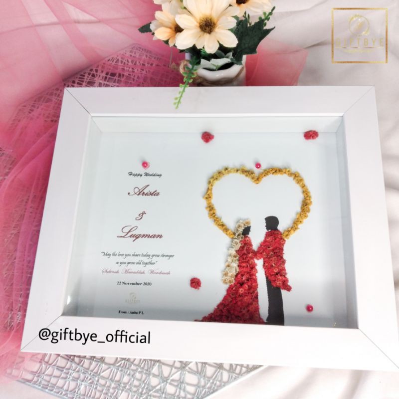 Jual KADO WEDDING - FLOWERS IN FRAME 10R (20X25CM) | Shopee Indonesia