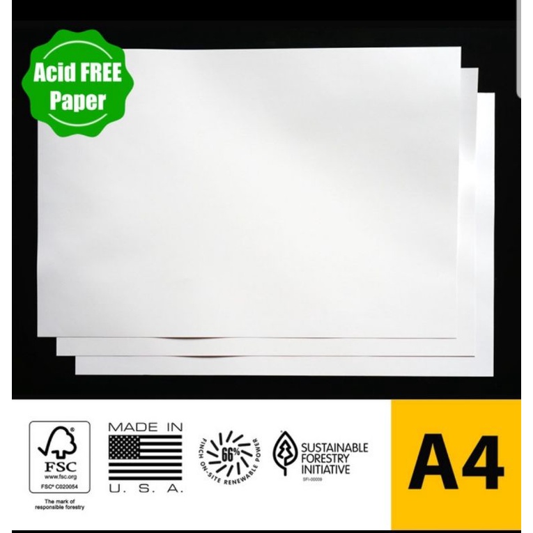 Jual Kertas Anti Kuning Acid Free Paper Finch Fine Bright White 176 gsm ...
