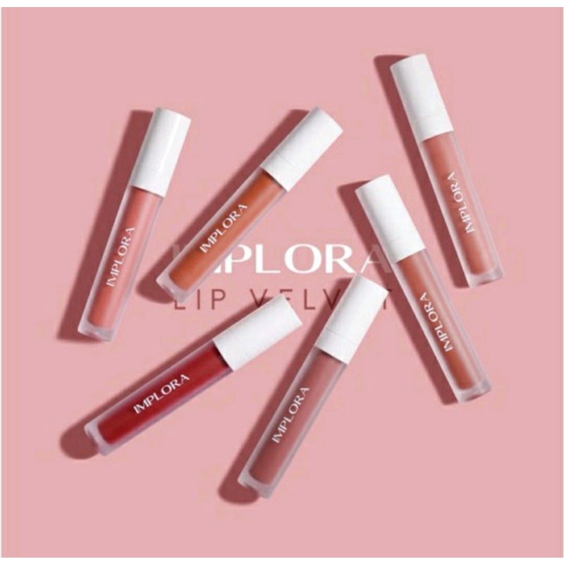 Jual Implora Lip Velvet Cream Lipstik Naive Honest Serenity Fearless ...