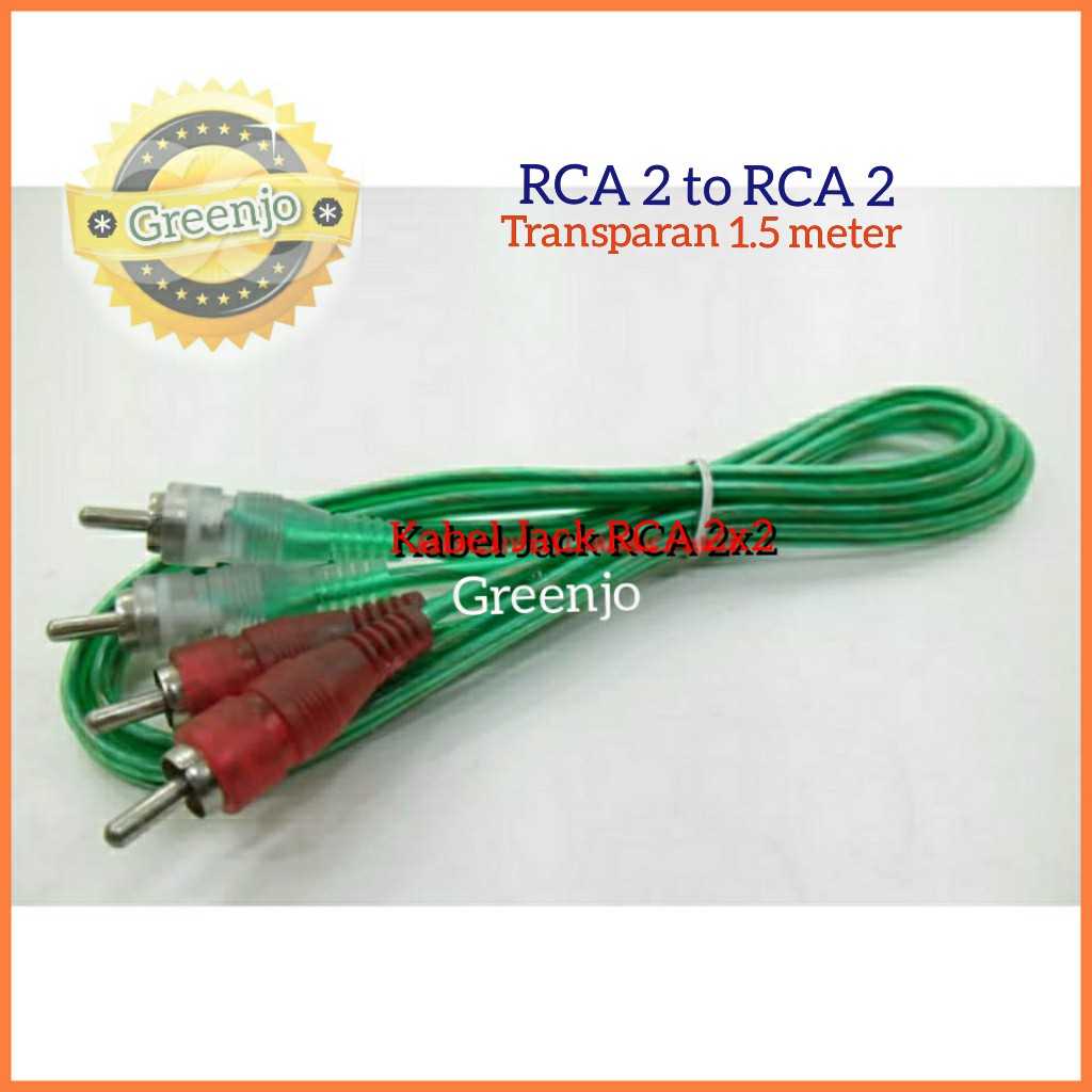 Jual Kabel RCA 2 to 2 RCA Transparan Panjang 1.5 Meter | Shopee Indonesia