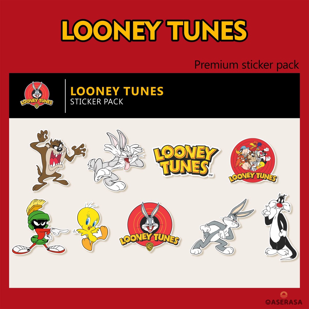 Jual STICKER LOONEY TUNES kartun warner bros Pack isi 9 pcs BUGS BUNNY ...