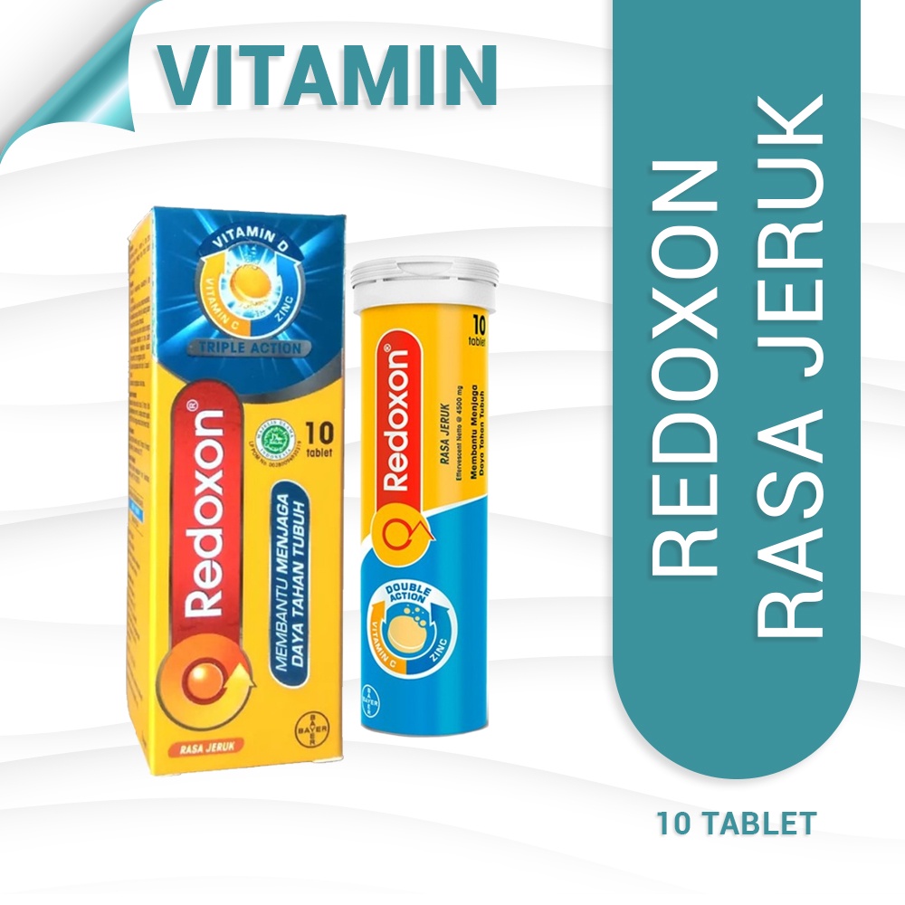 Jual Redoxon Vitamin C, D & Zinc Rasa Jeruk 10 Tablet | Shopee Indonesia