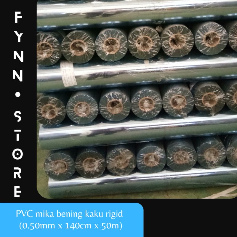 Jual PVC mika bening kaku rigid tebal 0.50 mm x 140 cm x 50m | Shopee Indonesia