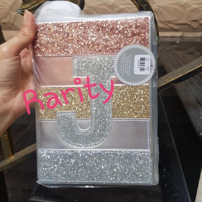 Jual Buku Diari diary Justice Original Journal inisial J silver glitter ...